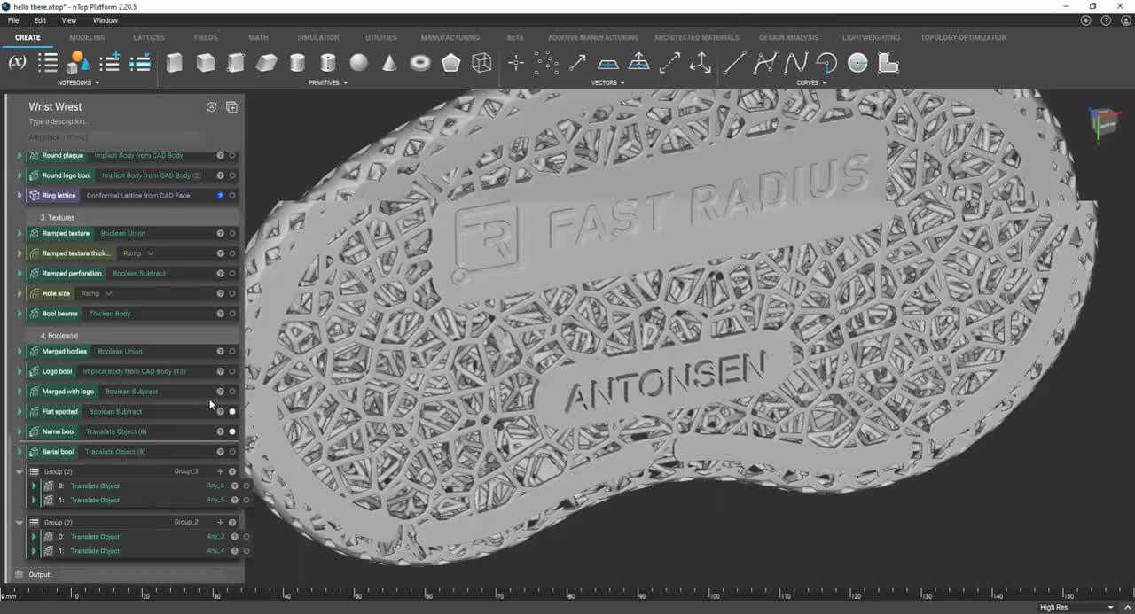 Industrial design DfAM series: Designing a 3D printed wrist rest | nTop